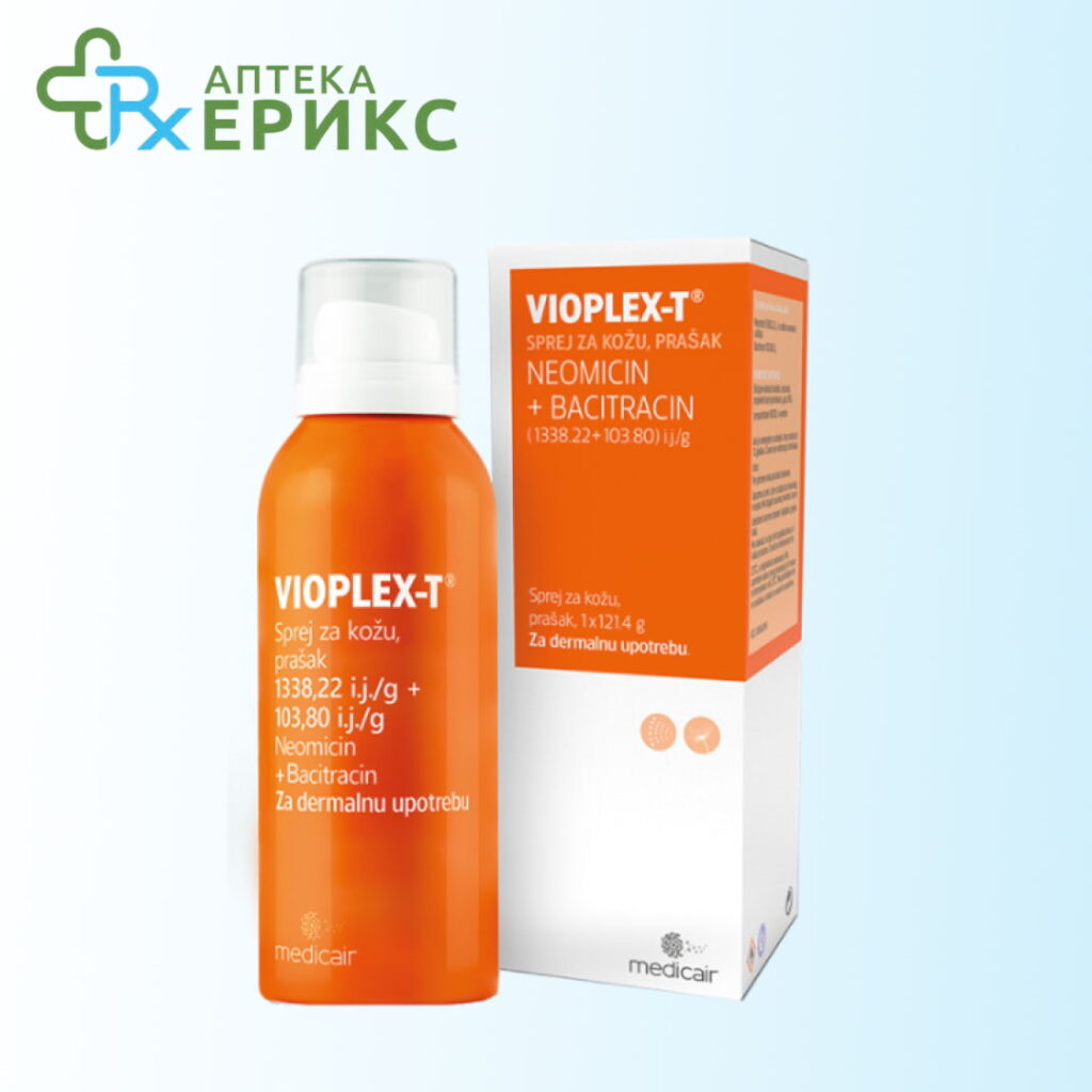 Vioplex-T спреј за кожа | Sprej pri povredi na koza | Аптека ЕРИКС